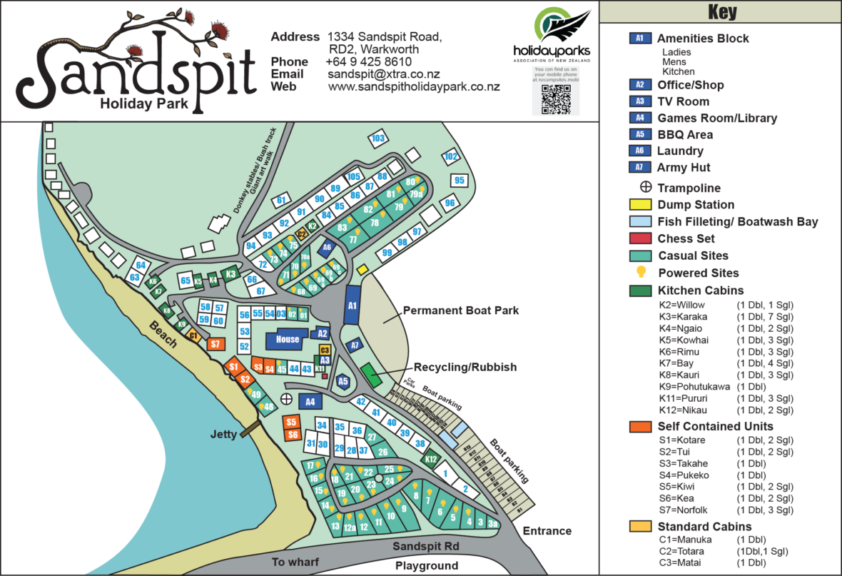 camp map_200 ppi - Sandspit Holiday Park